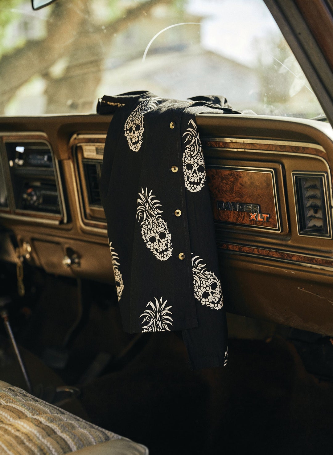 Permanent Vacation Button-up Shirt Pineapple Skull All Over Print ...