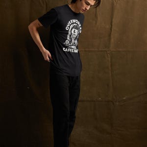 Over Worked Under Caffeinated Tee | Coffee T-shirt | Co Worker Gift ...