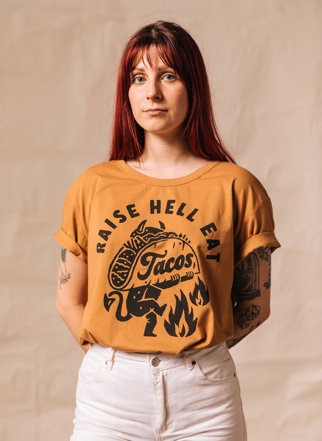 Raise Hell Eat Tacos Unisex Adult Taco Tshirt Taco Tuesday - Etsy