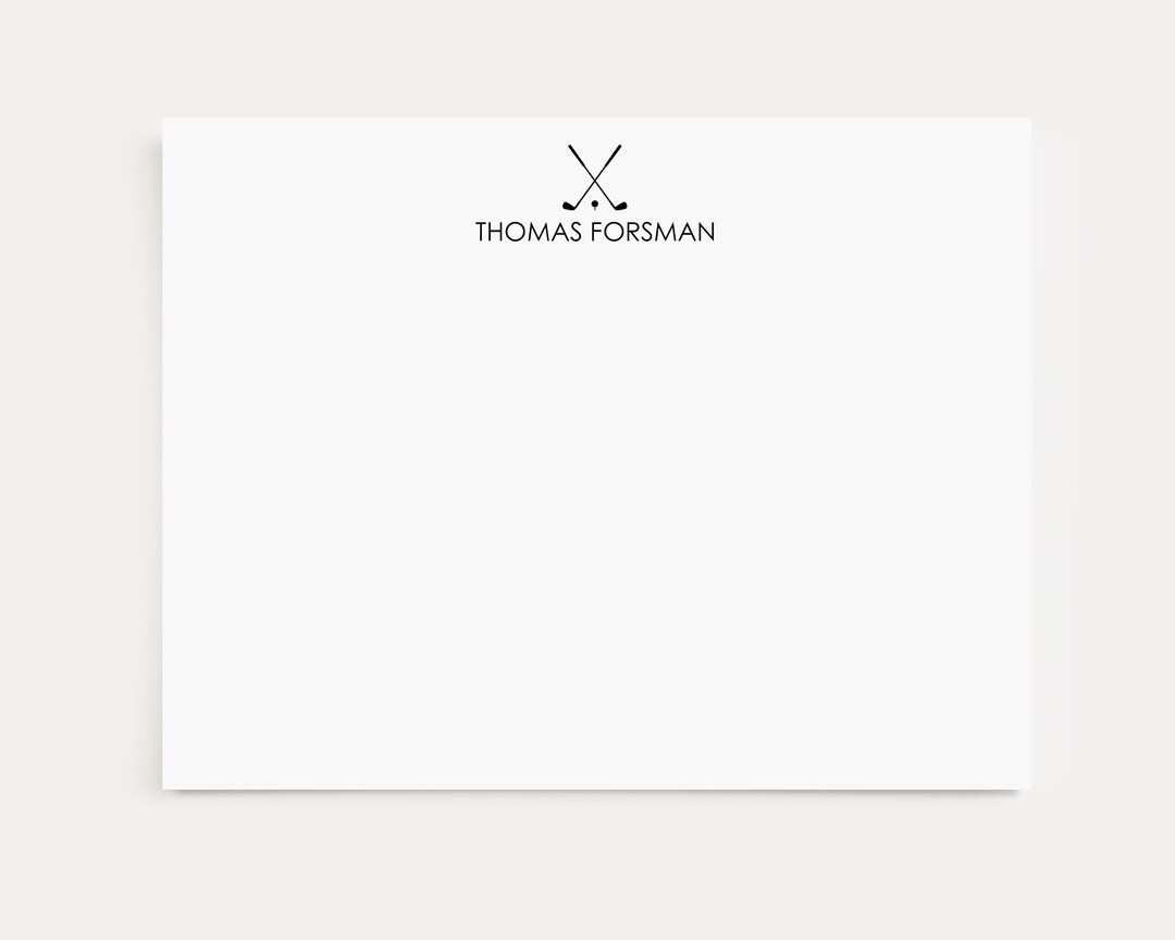 Personalized Golf Club Stationery Set | 12 Custom Golfer Note Cards for ...