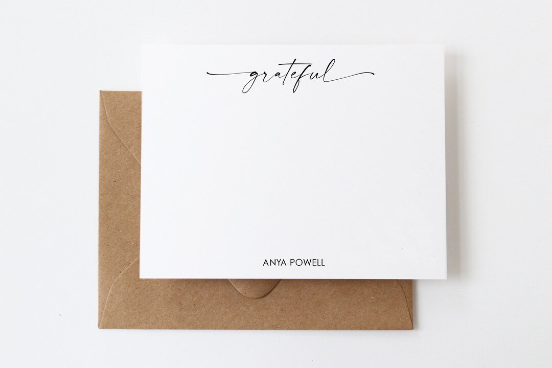 12 Personalized Grateful Note Cards | Gratitude Note Cards | Grateful ...