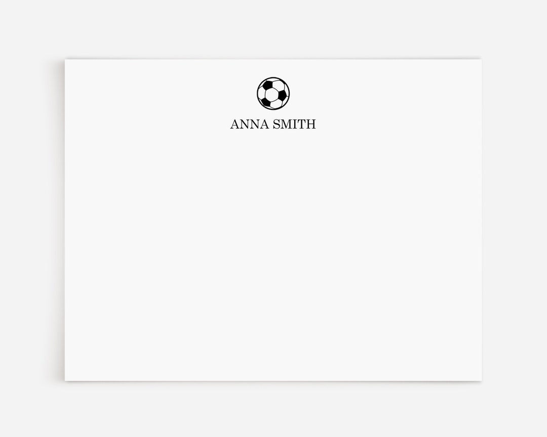 Custom Soccer Stationery | 12 Soccer Ball Note Cards | Personalized ...
