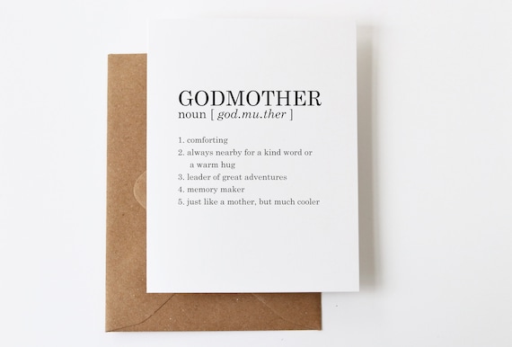 Custom Godmother Card Personalized Godmother Greeting Card - Etsy