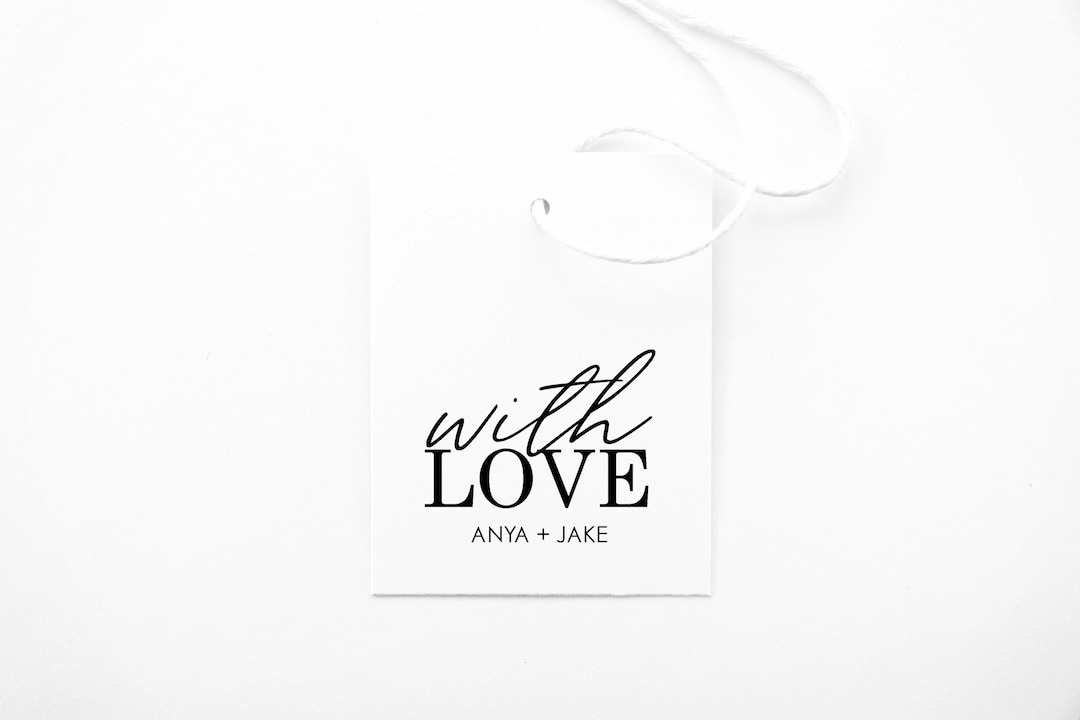 Personalized With Love Gift Tags | Custom With Love Tag | Printed With ...