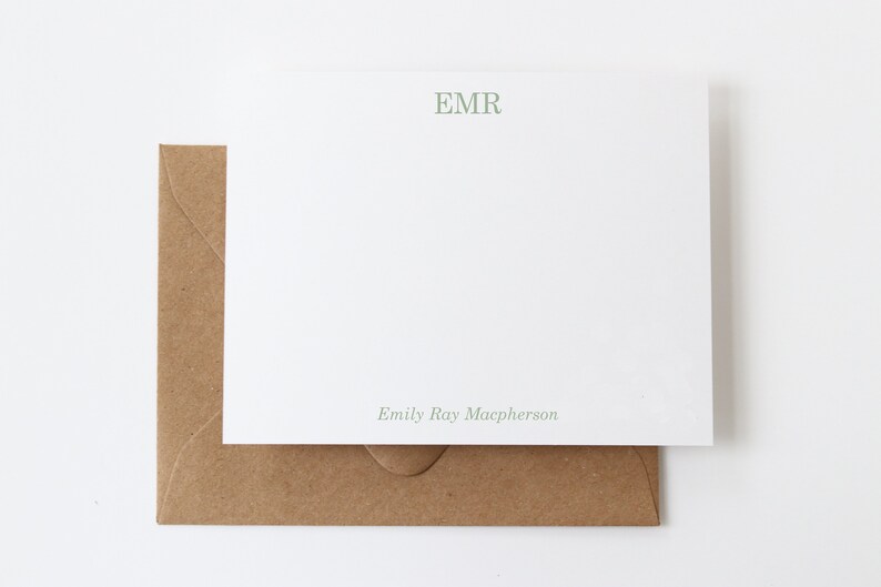12 Classic Monogram Stationery Monogram Note Card - Etsy