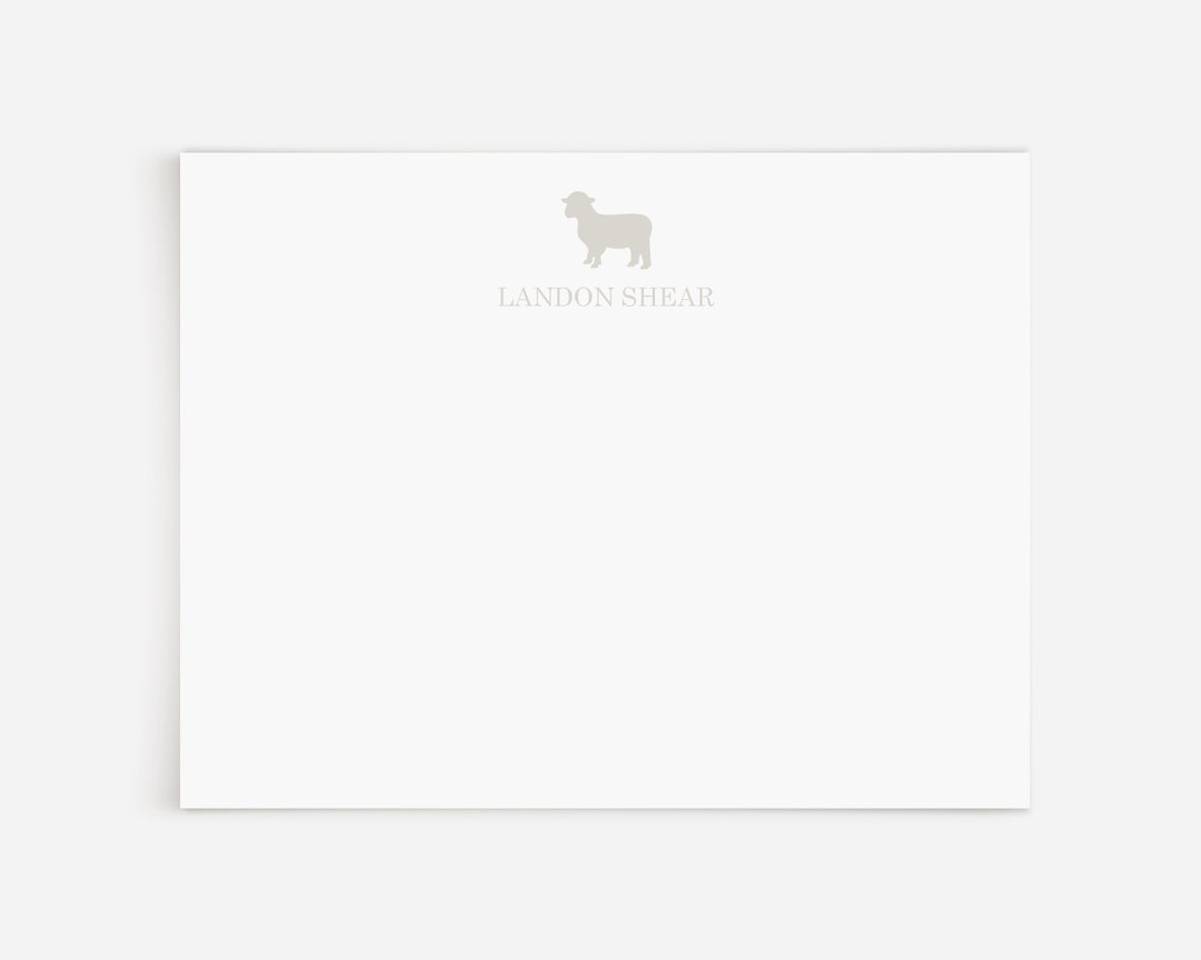 Personalized Lamb Stationery | Black Sheep Gift | 12 Custom Baby Lamb ...
