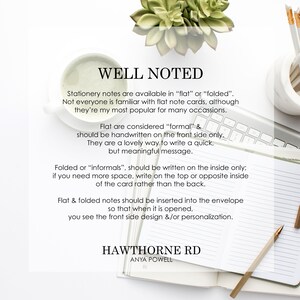 Personalized Grateful Script Note Card Stationery Set | 12 Custom ...