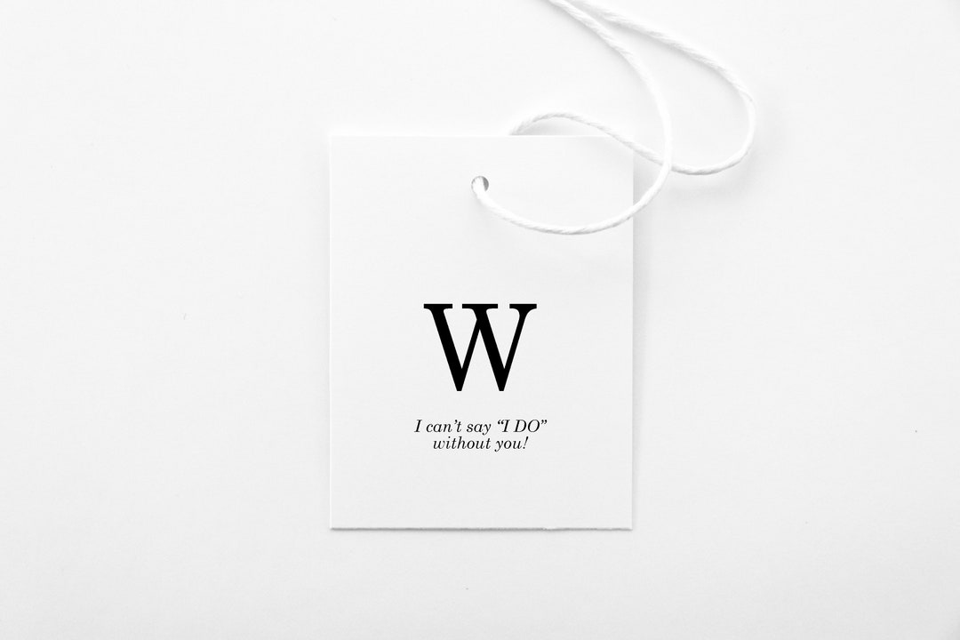 Personalized Monogram Tags With Initial | 18 Printed Custom Monogram ...