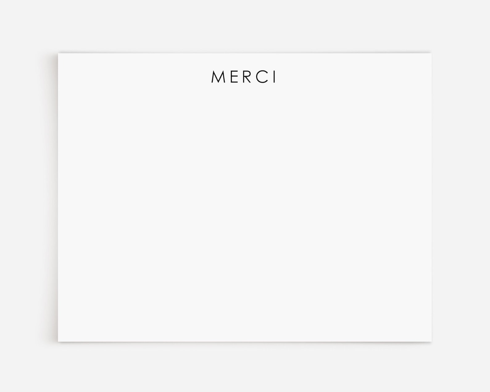 Merci Stationery Set Note Cards | 12 Modern Minimal French Thank You ...