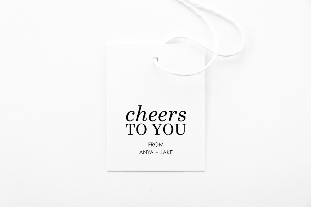 18 Custom Cheers Tags for Favor | Cheers to You Tags for Champagne Gift ...