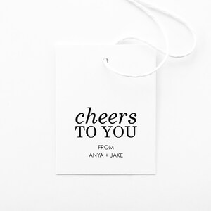 18 Custom Cheers Tags for Favor | Cheers to You Tags for Champagne Gift ...