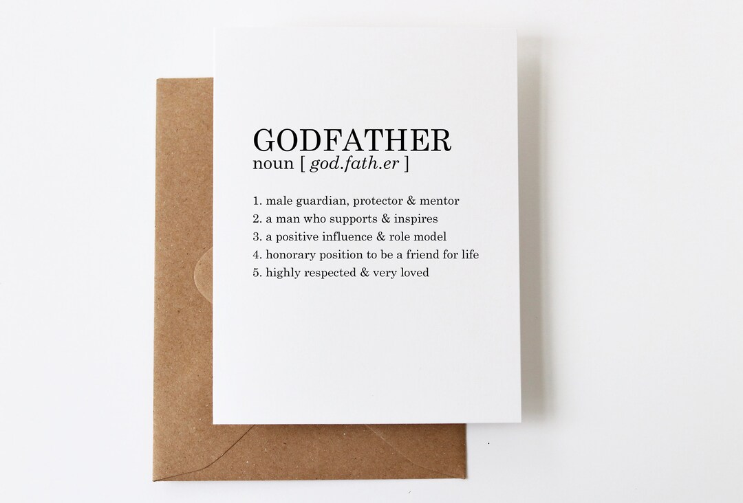 Godfather Card | Simple Godfather Greeting Card | Custom Card for ...