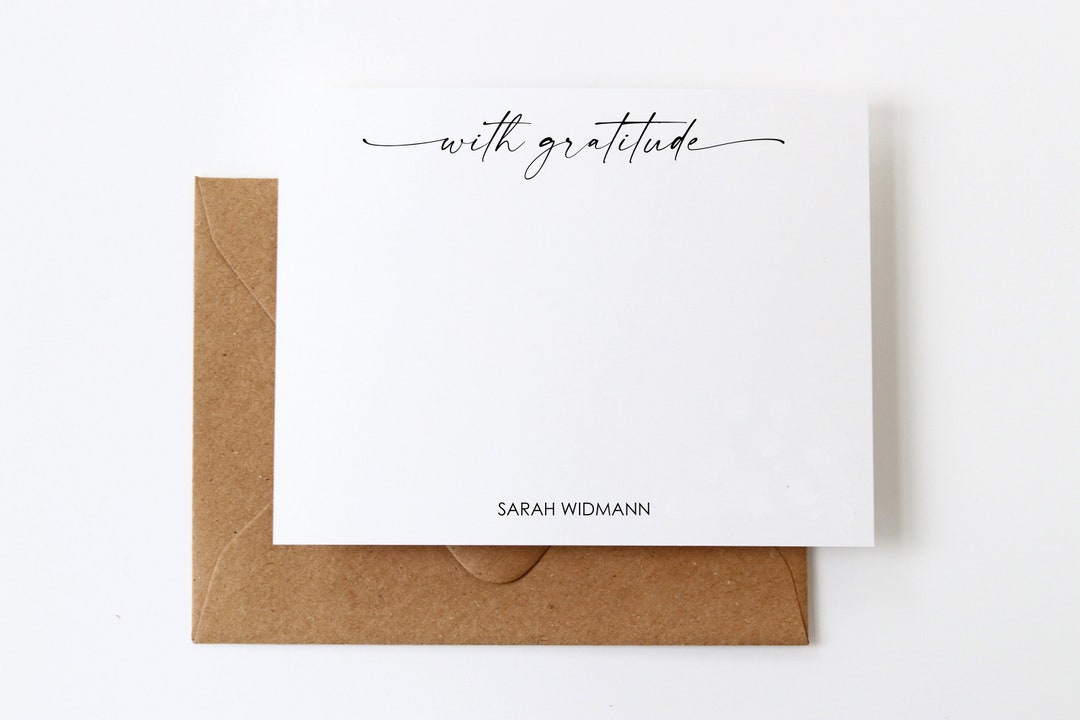 With Gratitude Stationery Set | With Gratitude Note Cards | 12 With ...