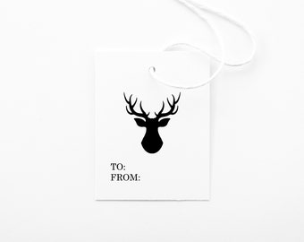 Deer Tags Round Paper Gift Tags Set of 10 - Etsy
