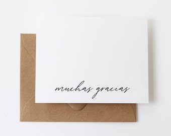 Muchas Gracias Thank You Card - Etsy