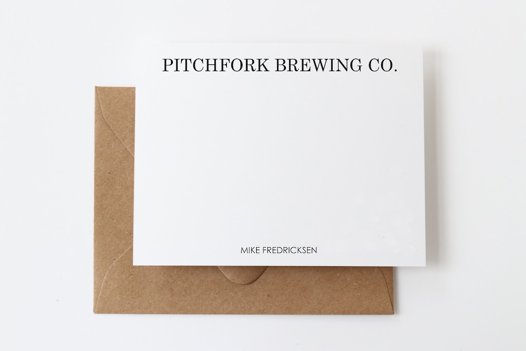 12 Personalized Business Stationery Cards Business Note Cards for Men ...