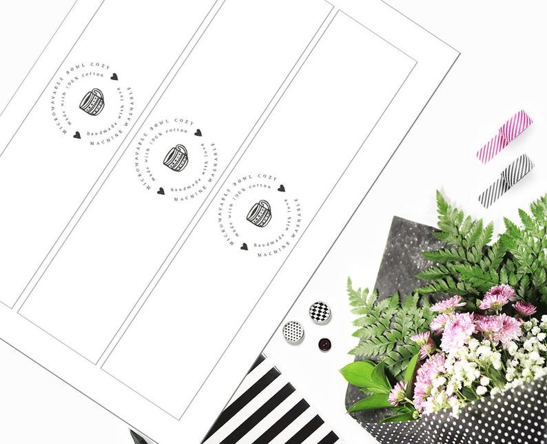 Printable Bowl Cozy Label – PDF (A4 & US Letter) | Instant Digital ...
