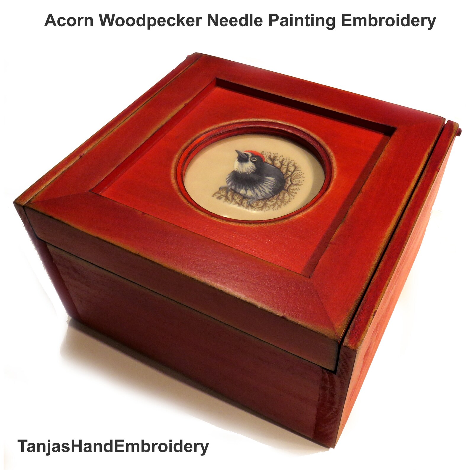 Acorn Woodpecker Needle Painting Hand Embroidery Kit and PDF File With ...