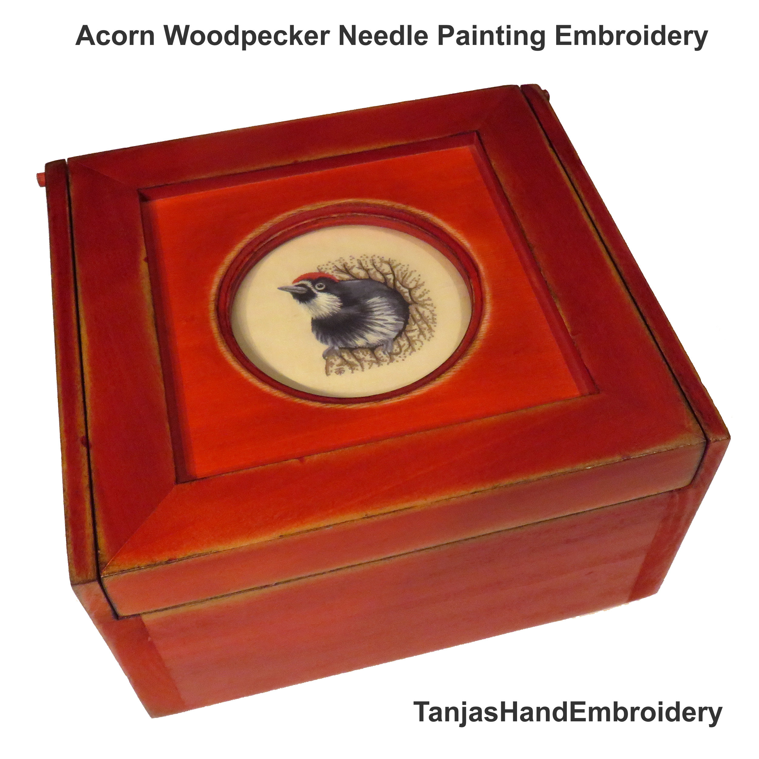 Acorn Woodpecker Needle Painting Hand Embroidery Kit and PDF File With ...