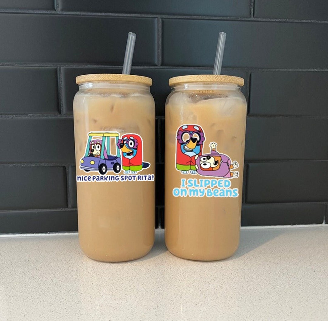 Personalized Grannies Bluey Iced Coffee Cup, Nice Parking Spot Rita ...