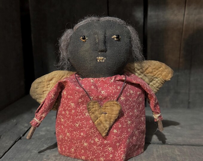 Primitive Valentine Angel - Etsy