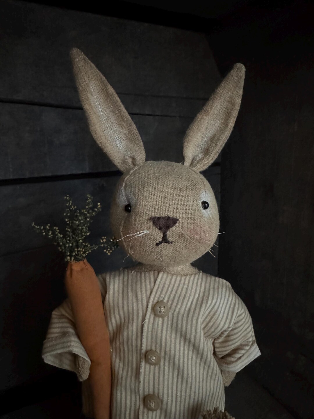 Primitive Standing Bunny ~ Carrot Seeds - Etsy