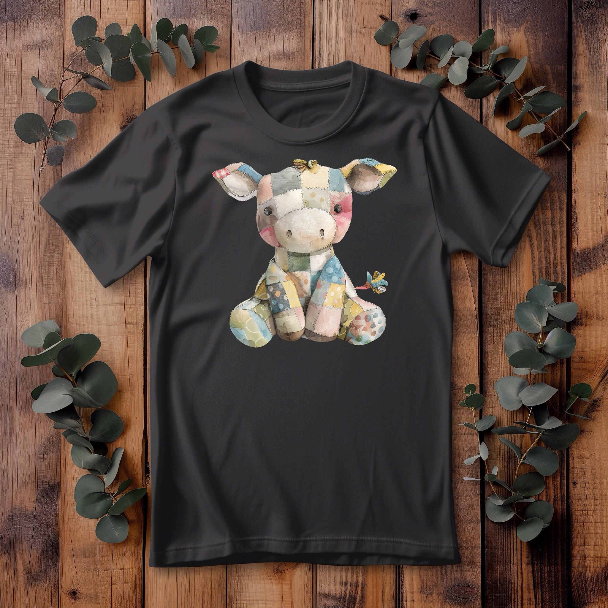 Patchwork Cow Clipart, Digital Download, Printable Watercolor Clipart ...