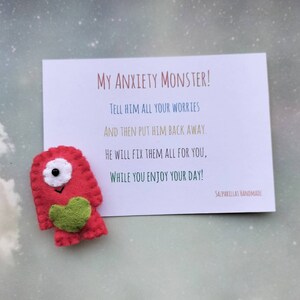 Anxiety Gift Worry Monster Matchbox, Pocket Pal Gift for Friends ...