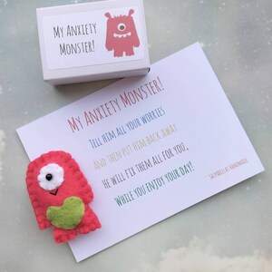 Anxiety Gift Worry Monster Matchbox, Pocket Pal Gift for Friends ...