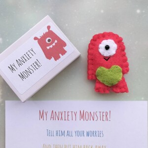 Anxiety Gift Worry Monster Matchbox, Pocket Pal Gift for Friends ...