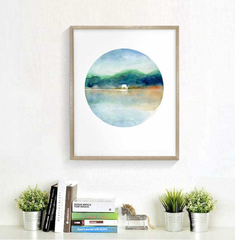 Watercolor Landscape Watercolor Print Wall Art Original | Etsy