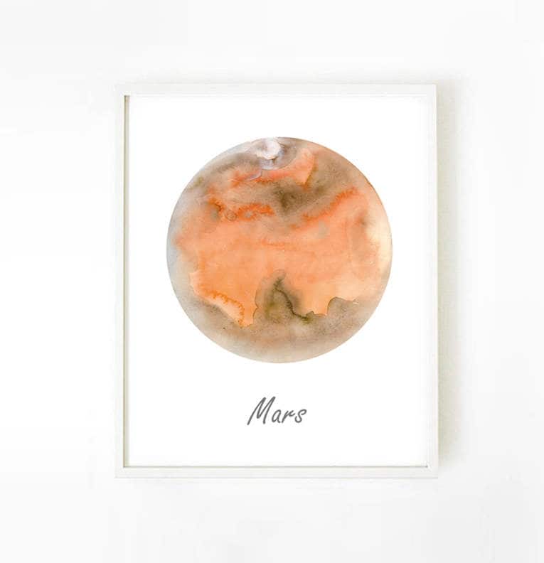 Planet Poster Solar Mercury Space poster Outer space Art | Etsy