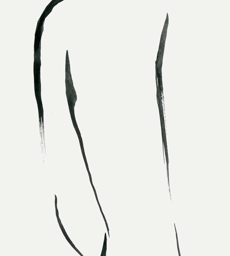 Abstract Woman Body Painting Minimalist Art Line Drawing | Etsy