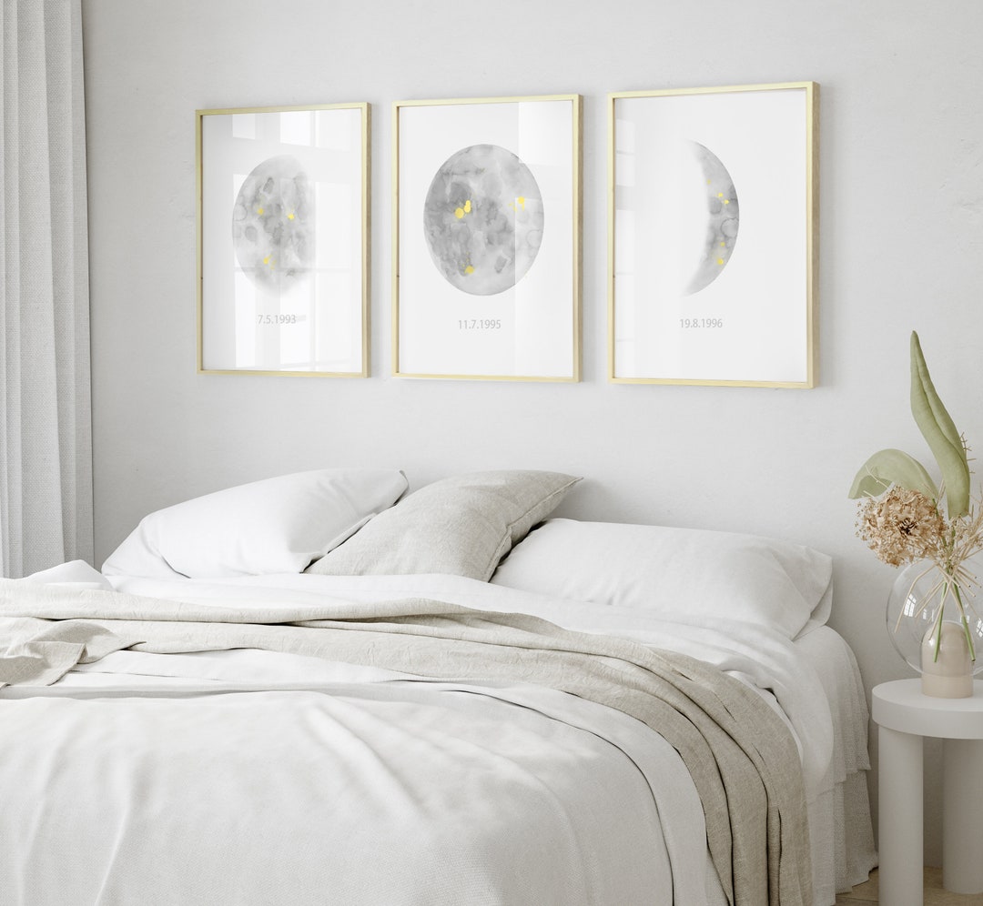 Personalized Engagement Gift,Custom Moon Phases Prints, Anniversary ...