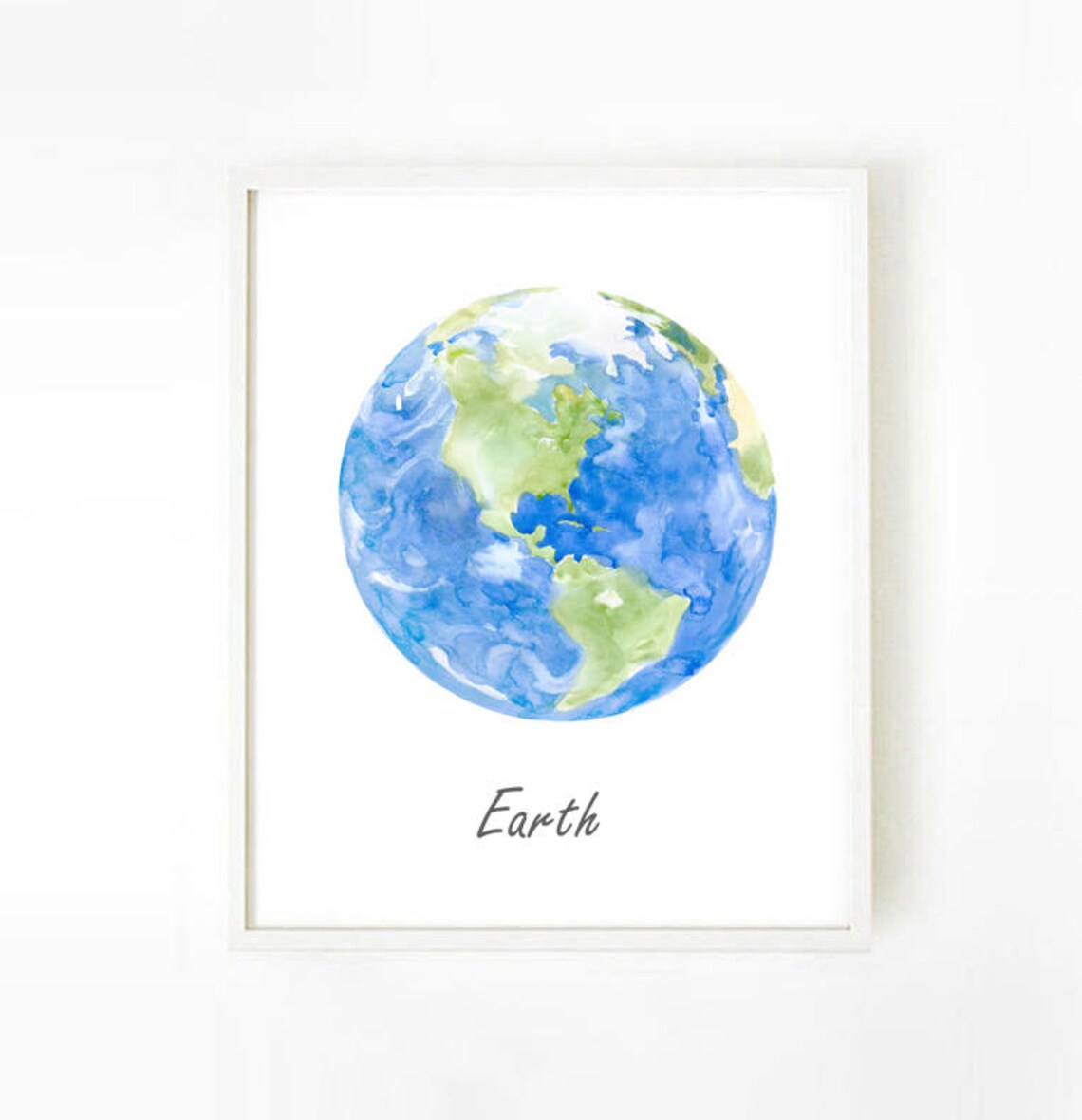Earth Poster Earth Print Earth Painting Planet Earth Home - Etsy