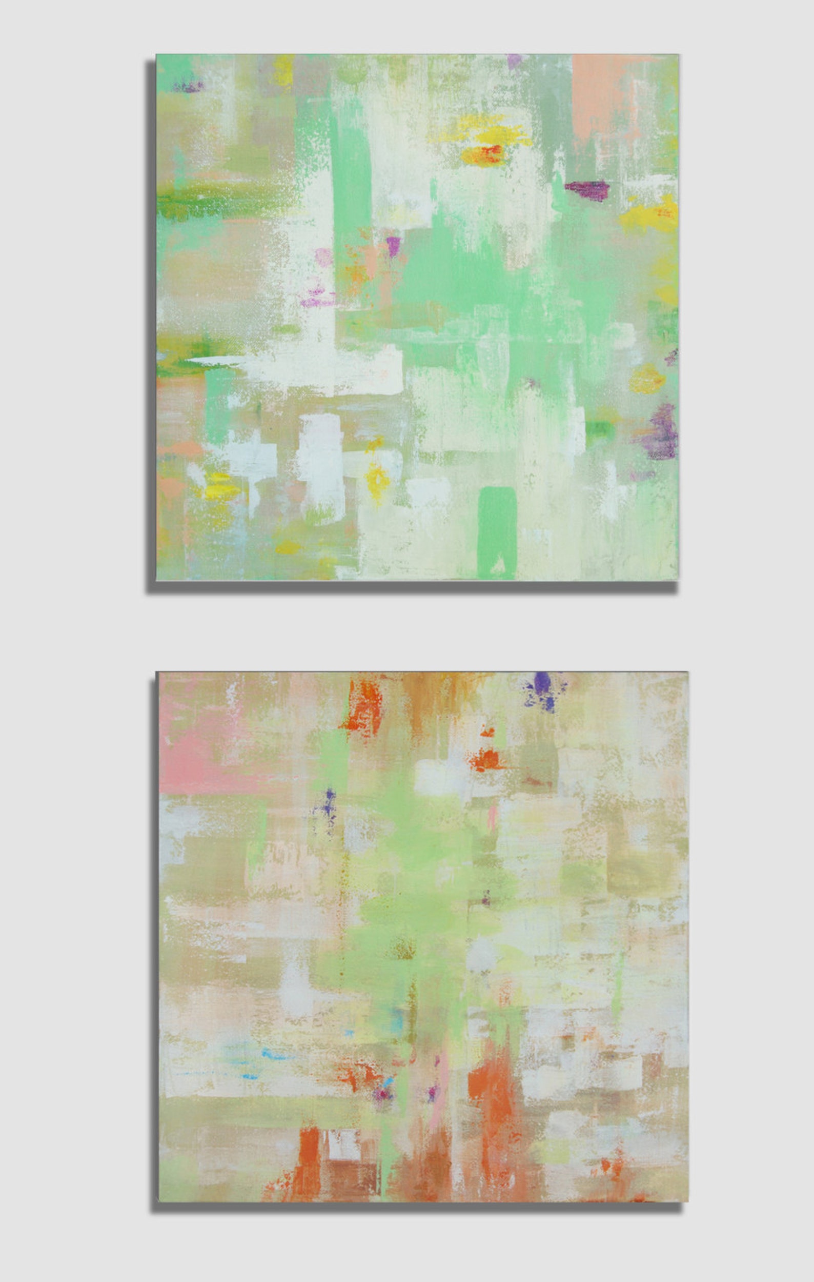 Abstract Wall Art Abstract Painting 2 Piece Set Canvas Art | Etsy