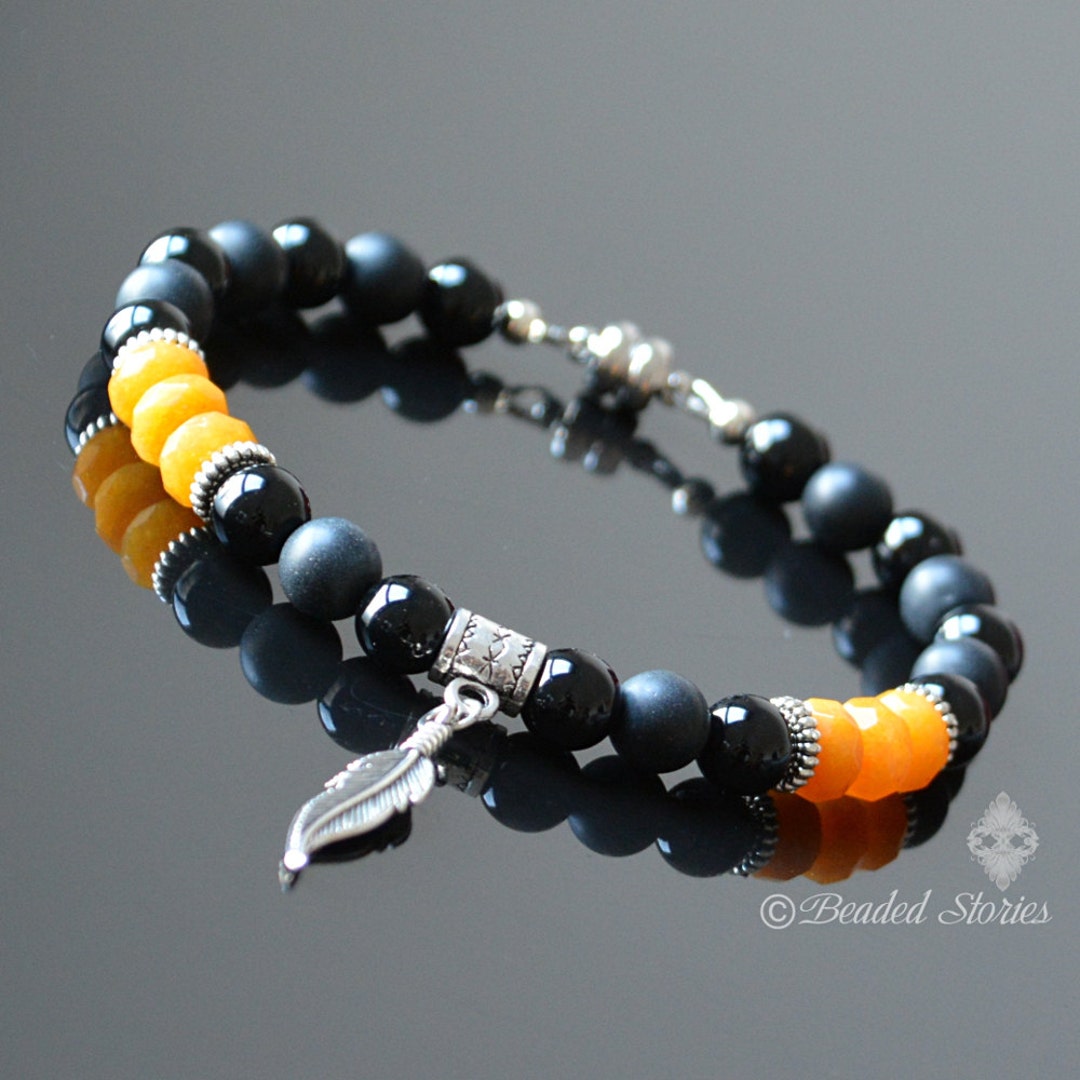 Mens Bracelet November Birthstone Jewelry Energy Bracelet - Etsy