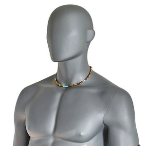 Native American Men's Necklace Turquoise Necklace for Men Tiger Eye ...