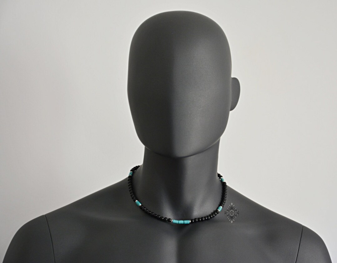 Mens Stone Necklace Mens Jewelry Stone Necklace Surfer Necklace Mens Necklace Beaded Choker