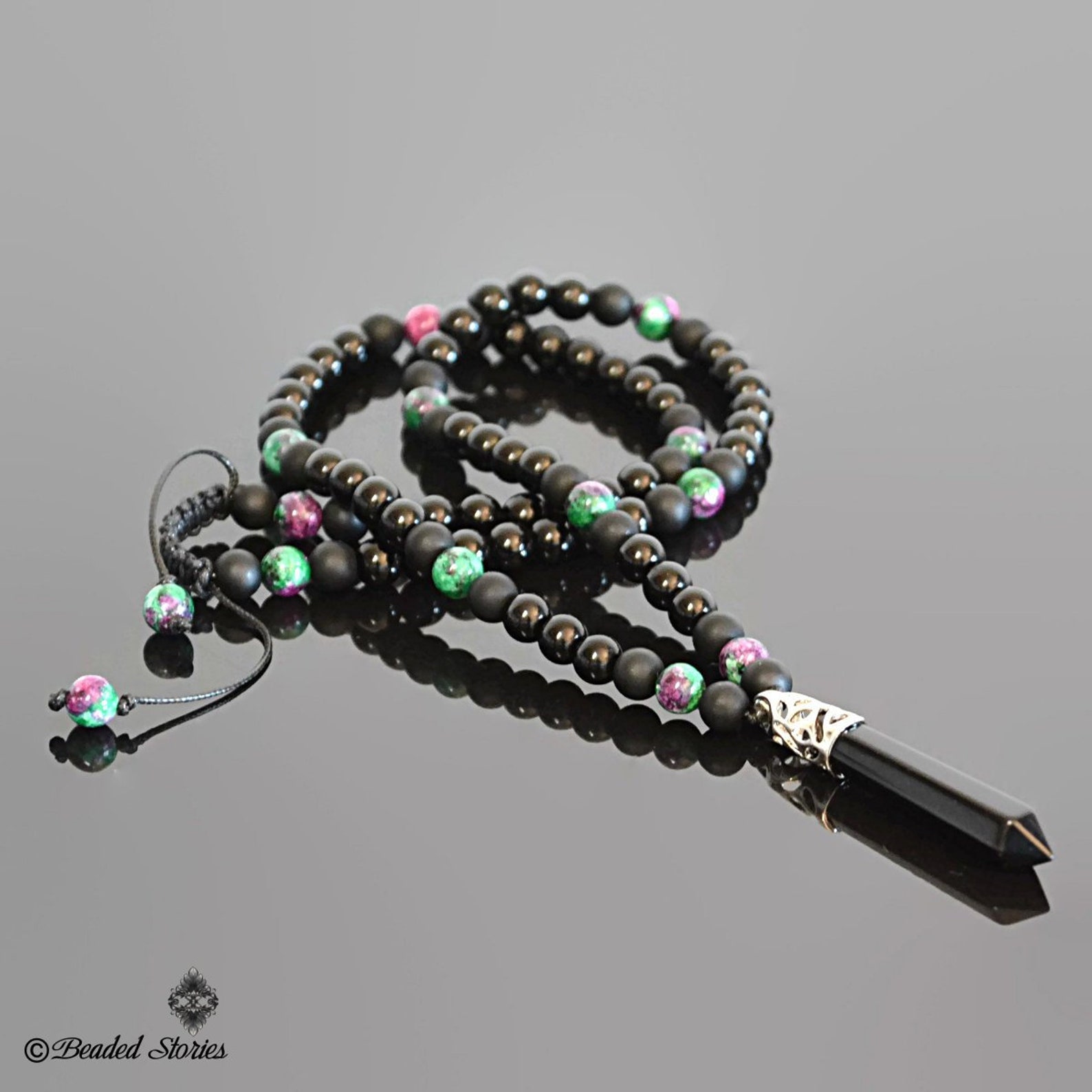 Mens Necklace July Birthstone Healing Crystal Jewelry Beaded Etsy