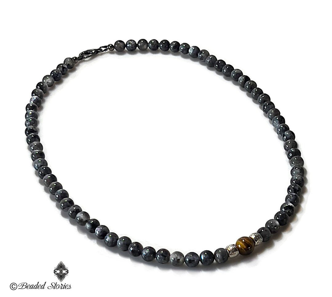 Mens Choker Necklace Tribal Beaded Choker for Men Surfer Boho Choker ...