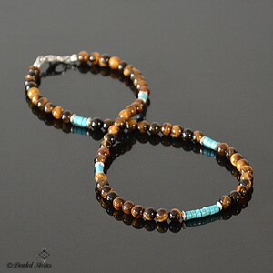 Native American Men's Necklace Turquoise Necklace for Men Tiger Eye ...