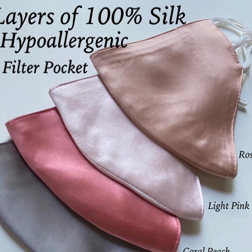 100% SILK Face Masks Bridal Party Face Mask Bride - Etsy