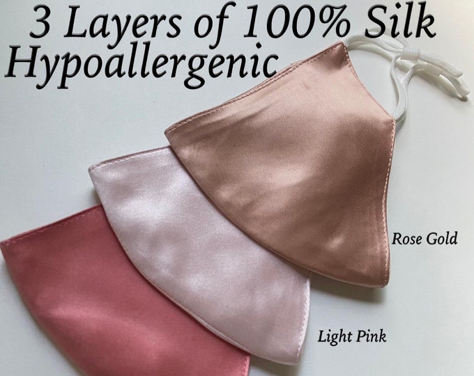 SILK MASK Silk Face Mask Fashion Face Mask Satin Face Mask - Etsy