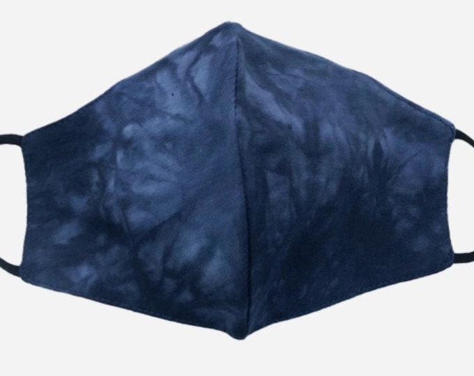 Neon Yellow Mask With Nose Wire Black Tie Dye Cotton Reusable - Etsy