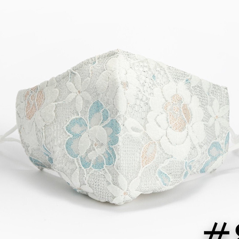 Blue Floral Face Mask - Etsy