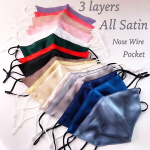 Navy Blue Satin Masks Royal Blue Face Mask Blue Bridesmaid Masks Blud ...