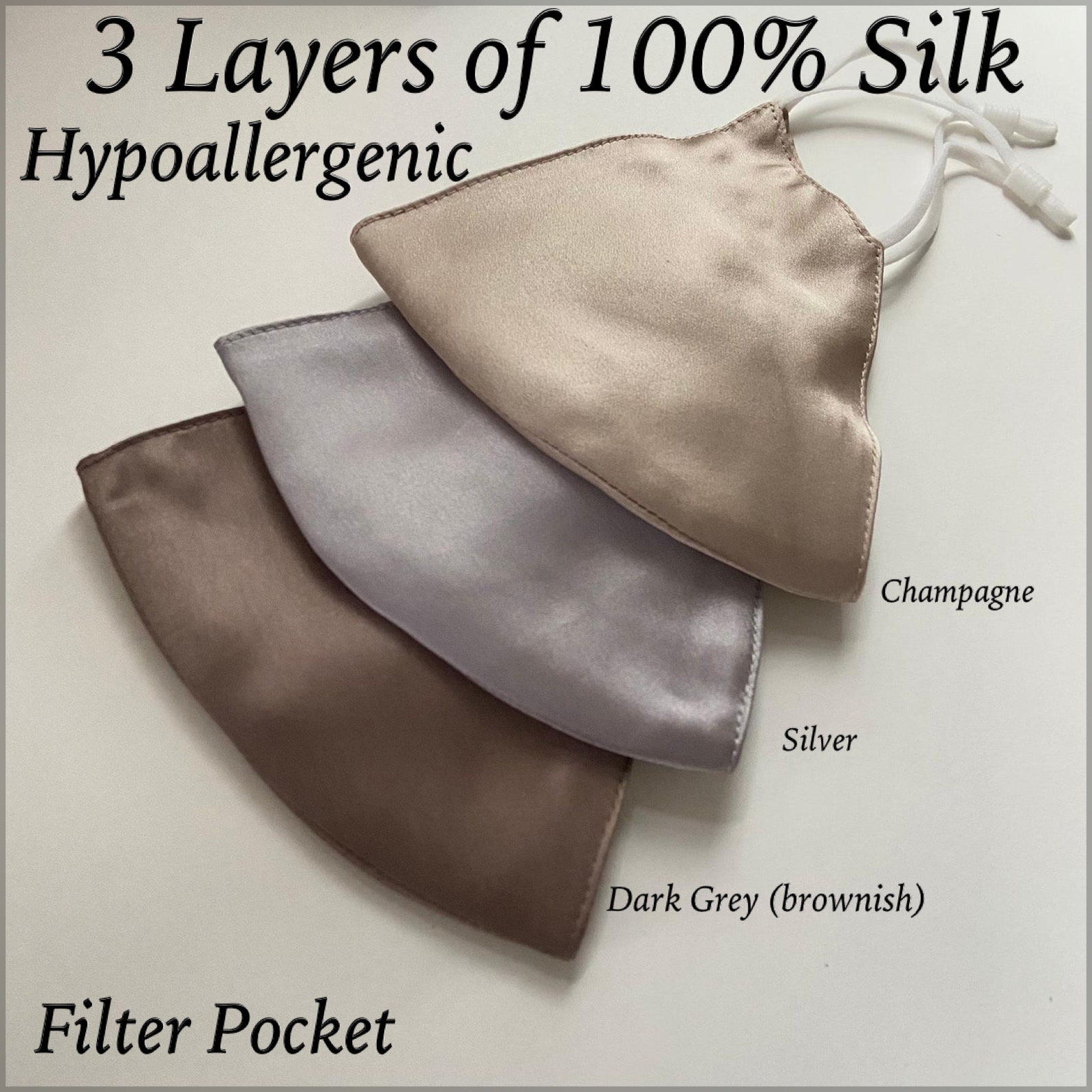 Triple Layer Silk Face Mask Wedding Silk Face Mask Women's - Etsy