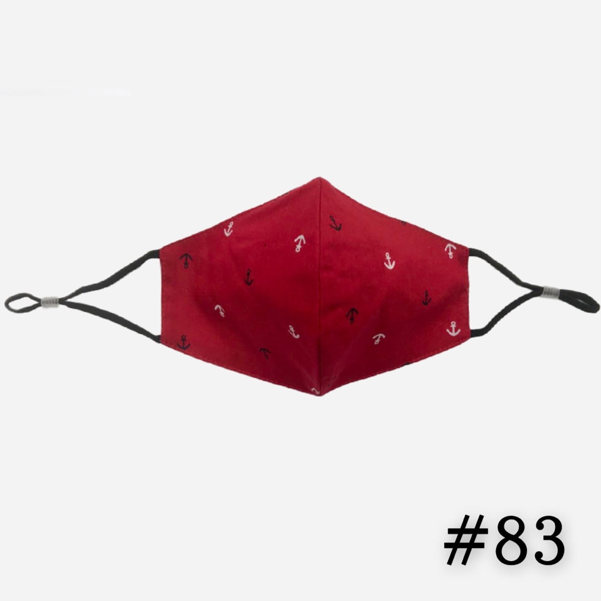 Navy Blue Nautical Anchor Print Cotton Face Mask With Nose Wire Cloth ...