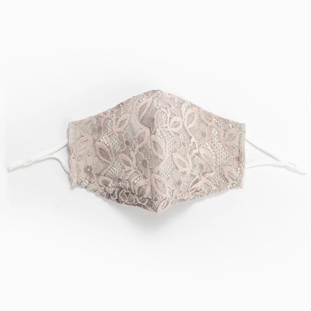 FORMAL FACE MASK Lace Face Mask Blush Mask Nose Wire Elegant Bridal ...